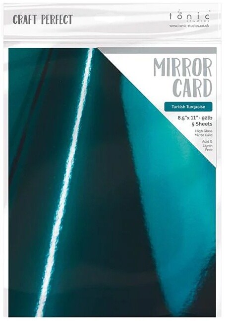 Craft Perfect Turquoise Mirror Cardstock Paper, High Gloss, 8.5x11 in ...