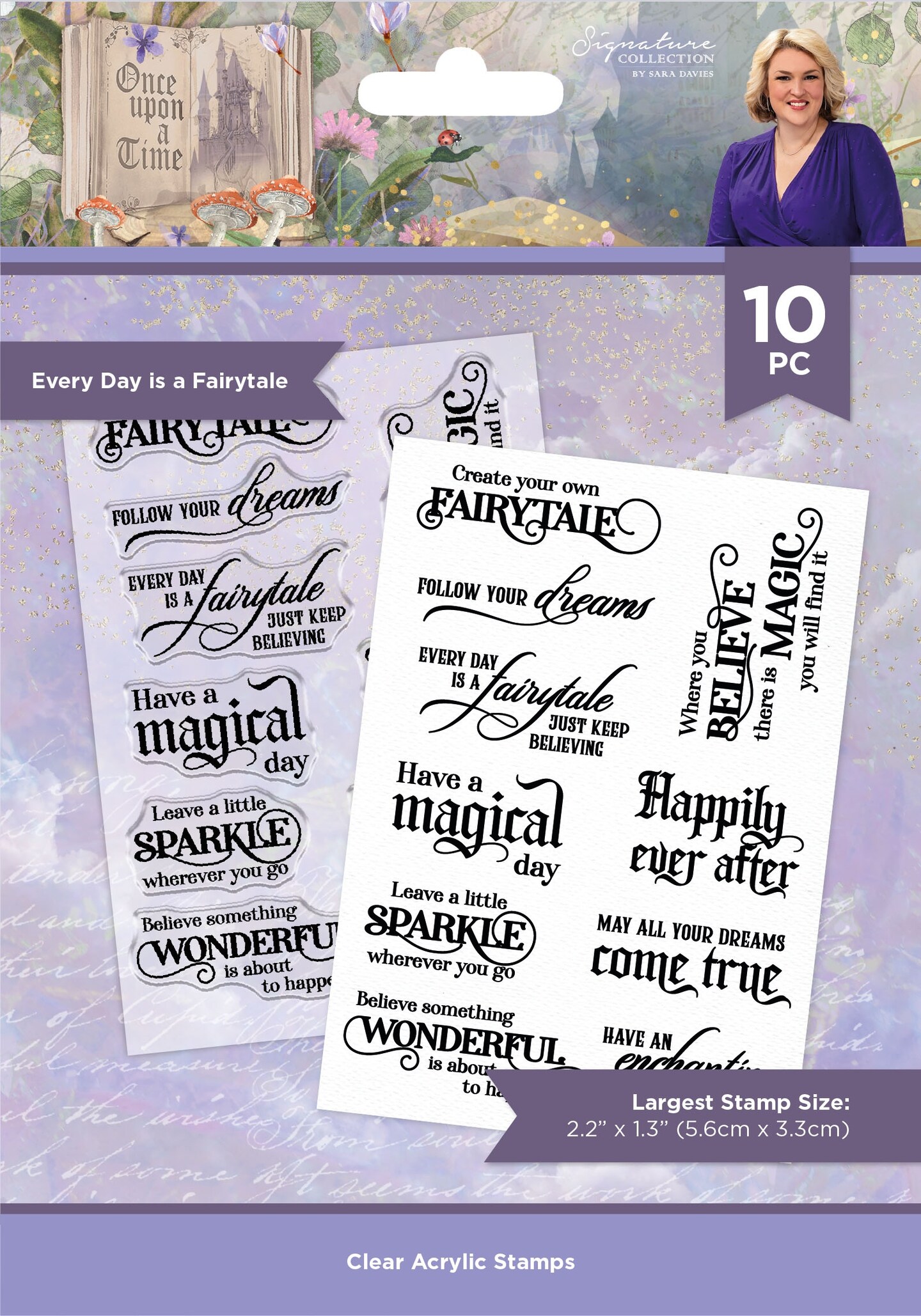 Sara Signature Once Upon A Time Clear Acrylic Stamp-Every Day Is A ...