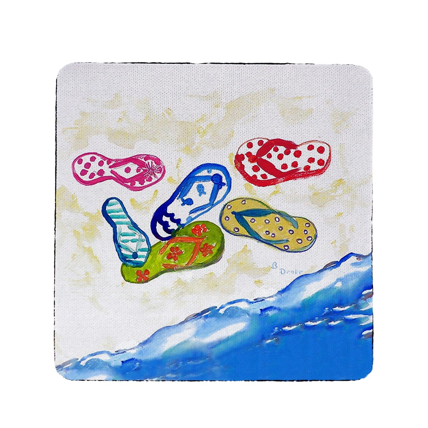 Betsy Drake Six Flip Flops Coaster Set of 4 | Michaels