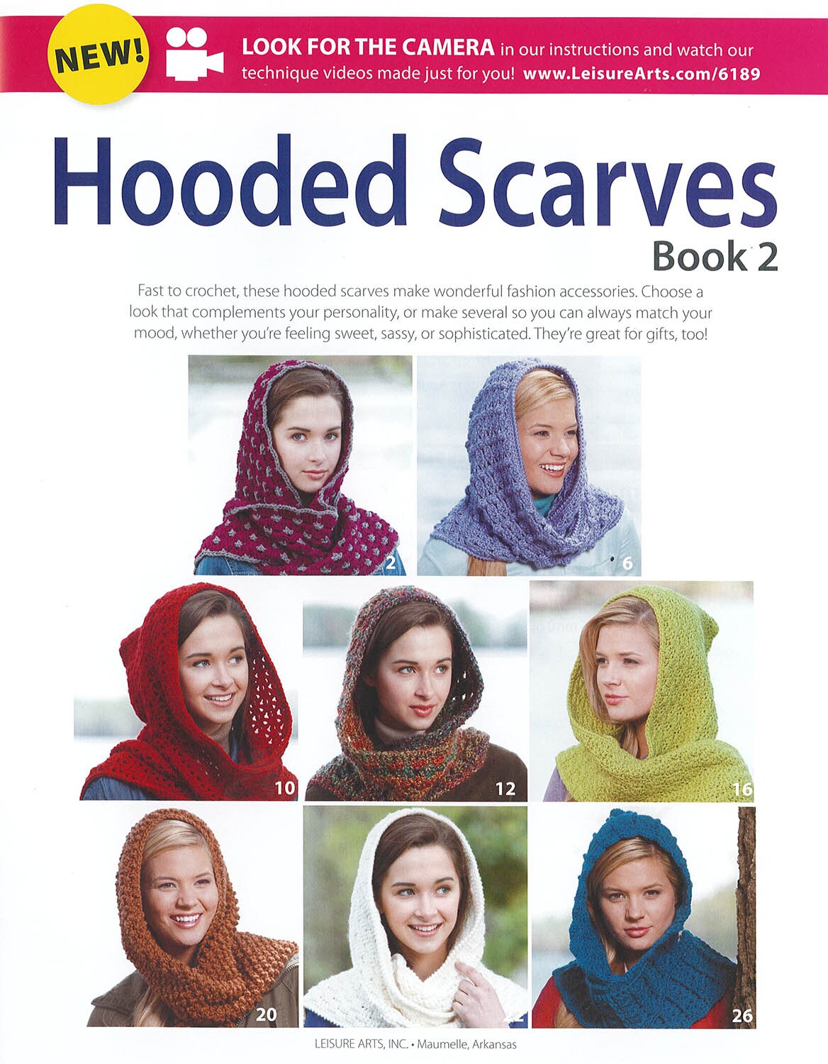 Leisure Arts Hooded Scarves #2 Crochet Book, Model: PA-337127 | Michaels