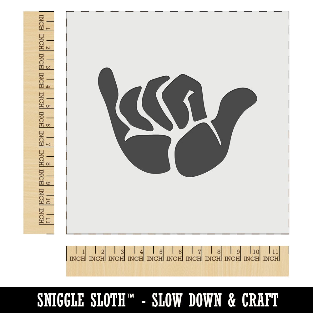 Shaka Hang Loose Surfer Sign Wall Cookie DIY Craft Reusable Stencil ...