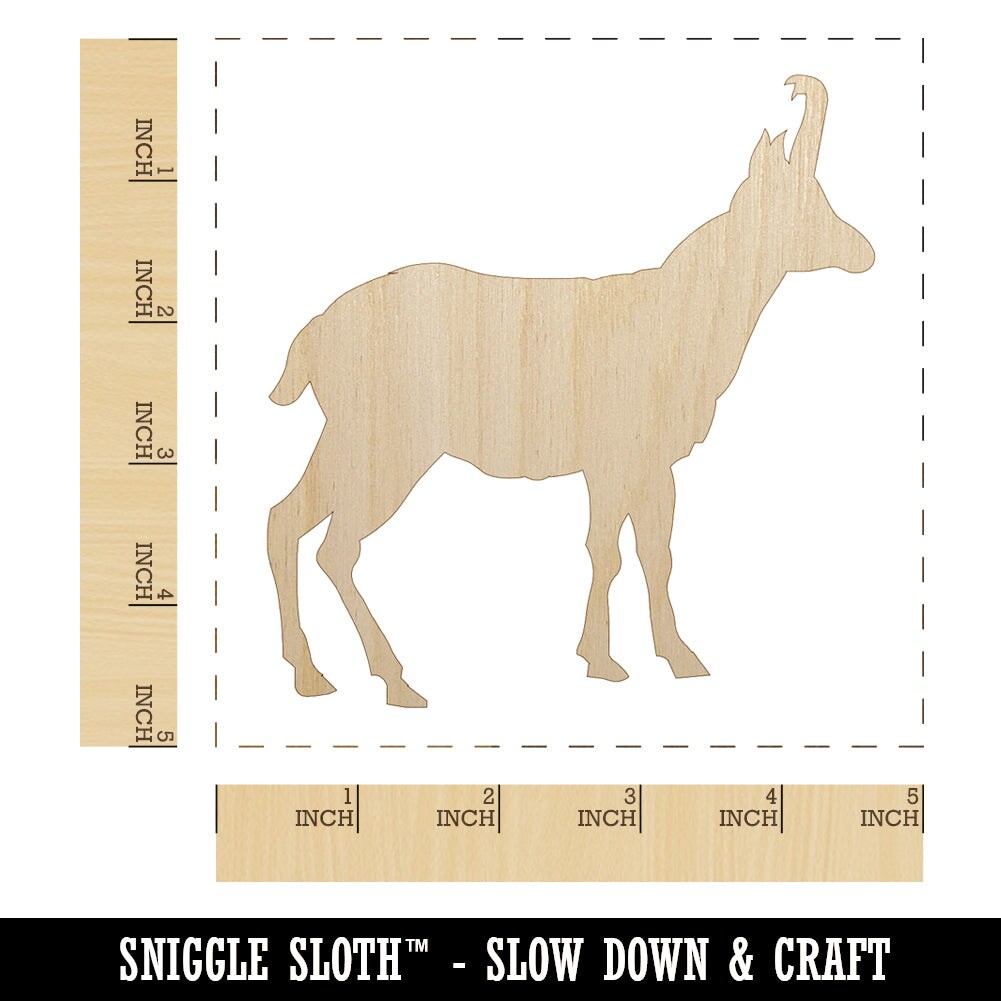 Goat Right Facing Solid Unfinished Wood Shape Piece Cutout for DIY ...