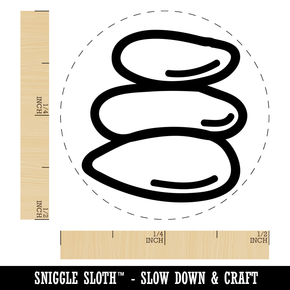 Rocks Cairn Pile of Stones Hiking Trail Marker Self-Inking Rubber Stamp ...