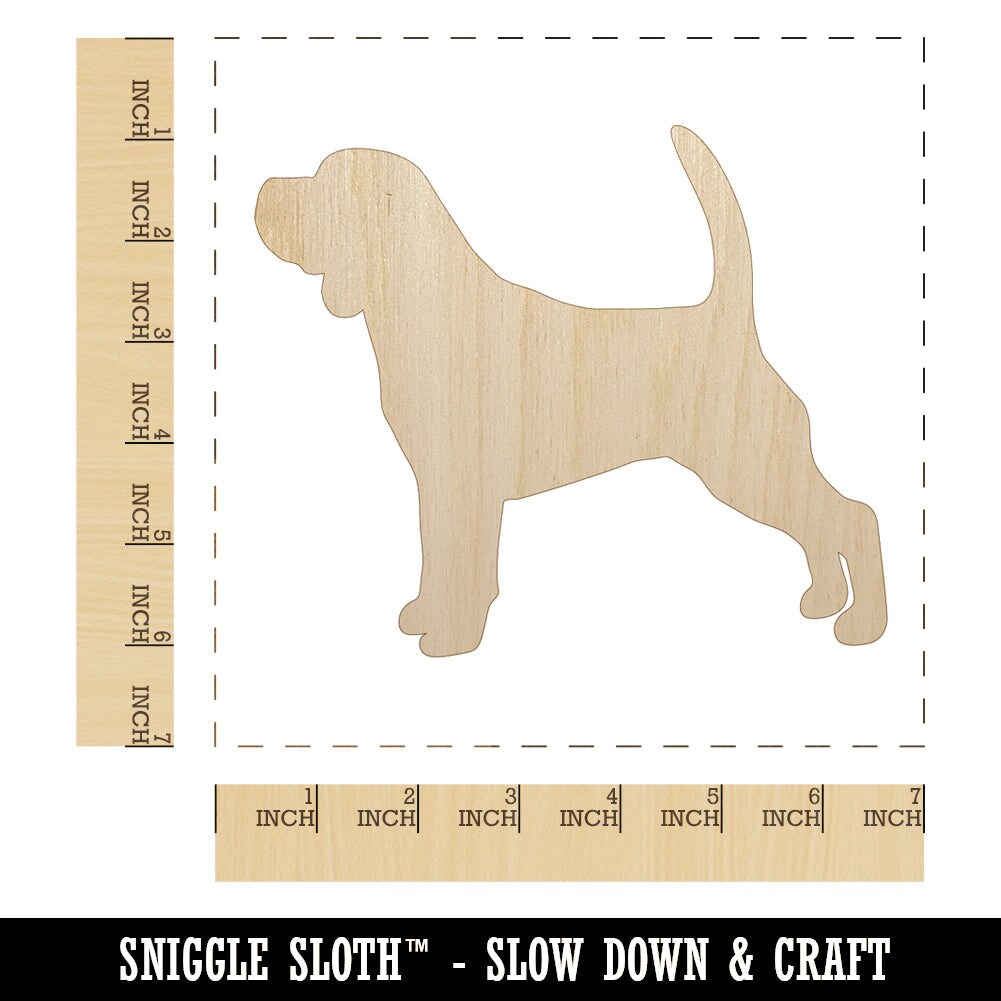 Beagle Dog Solid Unfinished Wood Shape Piece Cutout for DIY Craft ...