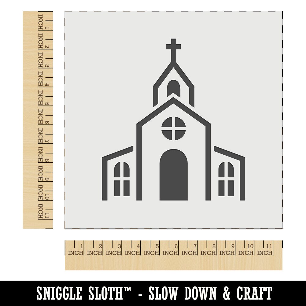 Church Building Wall Cookie DIY Craft Reusable Stencil | Michaels
