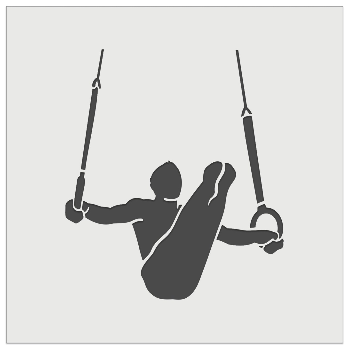 Still Rings Artistic Gymnastics Wall Cookie DIY Craft Reusable Stencil ...