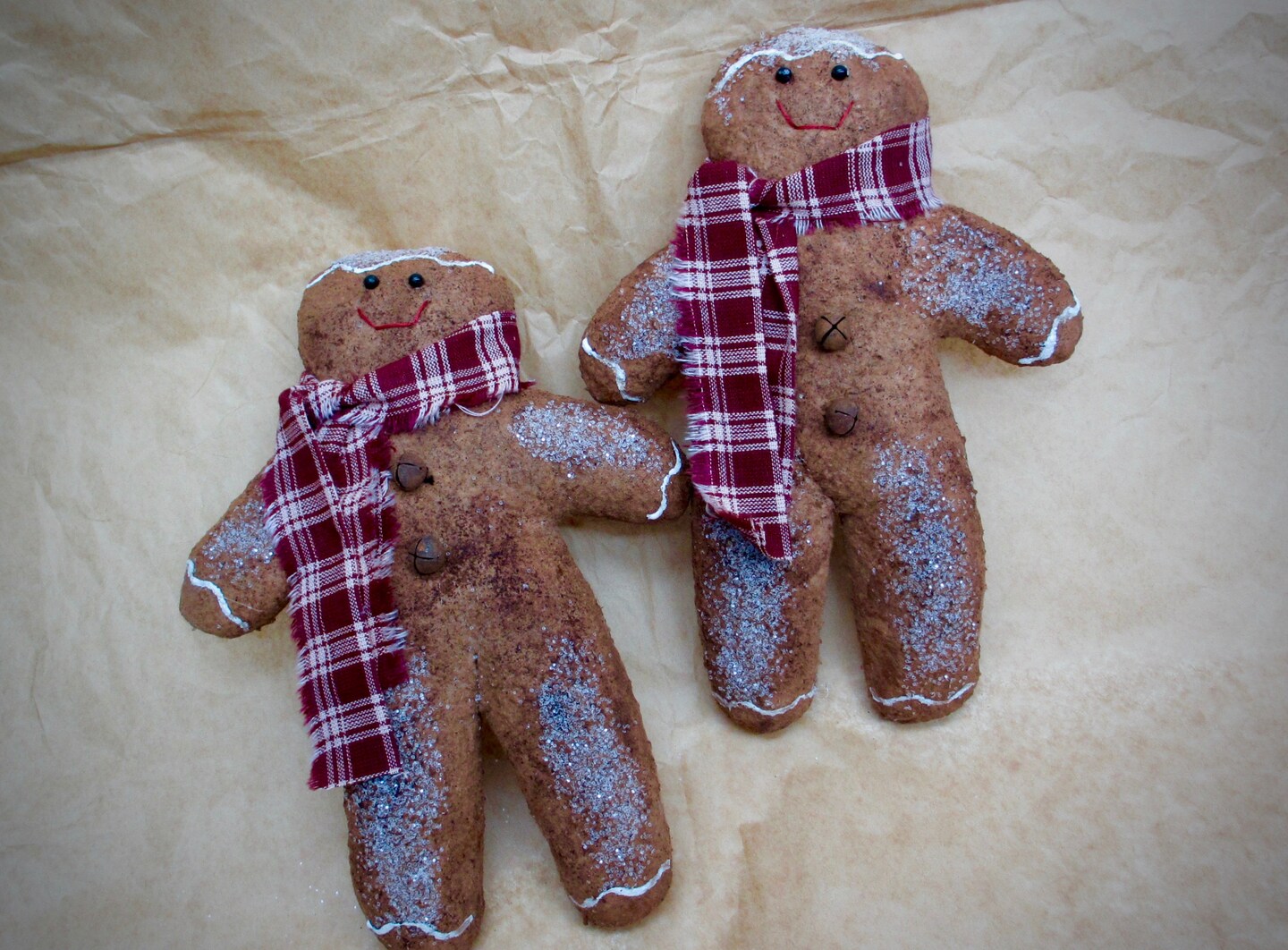 Handmade Fabric Gingerbread Men | Holiday Decor | Gingerbread man ...