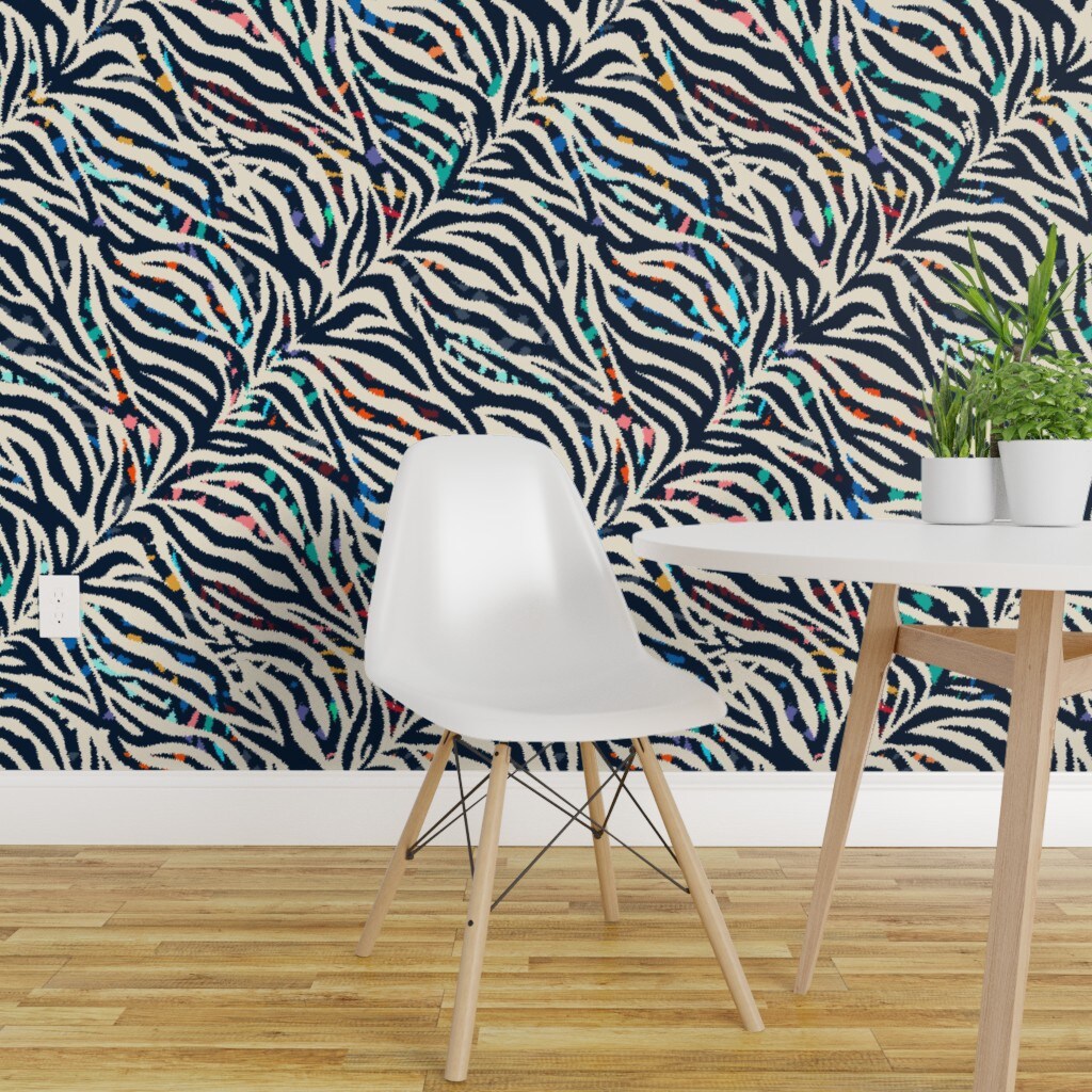 Pre-Pasted Wallpaper 2FT Wide Abstract Animal Print Modern Kitsch ...