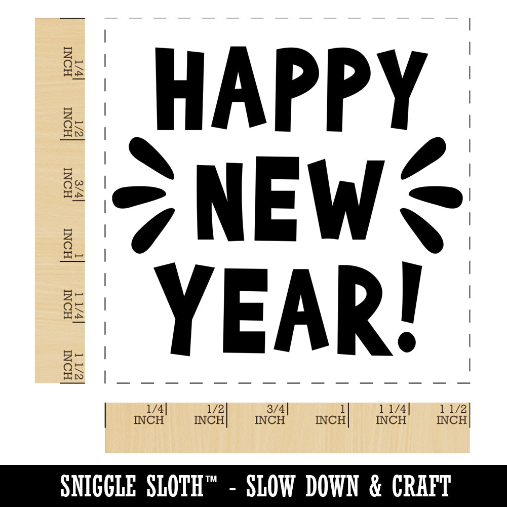 Happy New Year Self-Inking Rubber Stamp Ink Stamper | Michaels