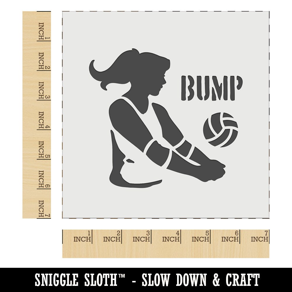 Volleyball Woman Bump Sports Move Wall Cookie DIY Craft Reusable ...