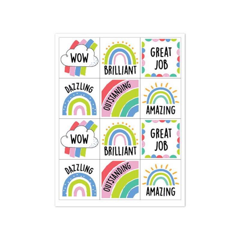 Rainbow Doodles Reward Stickers, Pack Of 60 | Michaels