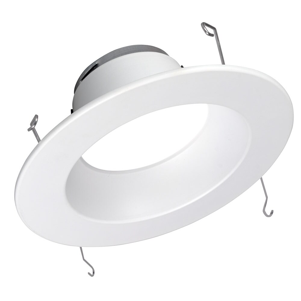DLR56 (v5) 5in/6in 800Lm Recessed LED Downlight, 5000K, White Faceplate ...
