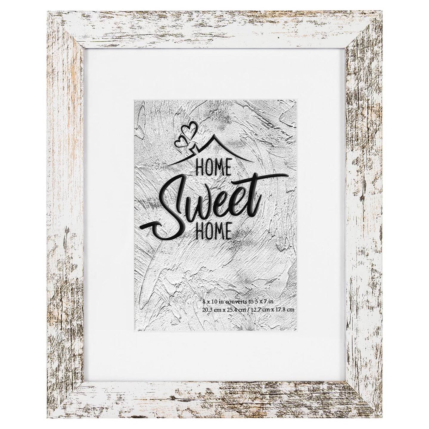Califortree Rustic White 8x10 Picture Frame - Display Photos 6x8 with ...