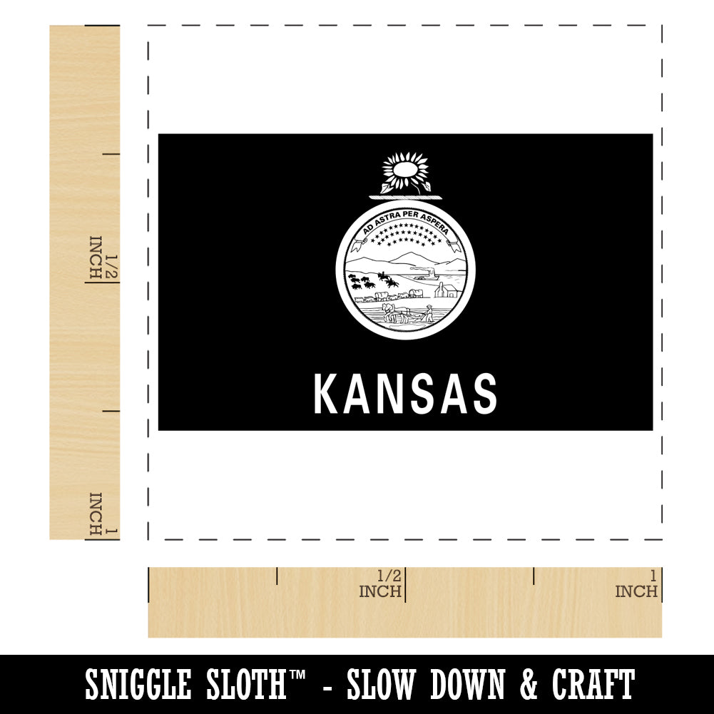 Kansas State Flag Self-Inking Rubber Stamp Ink Stamper | Michaels