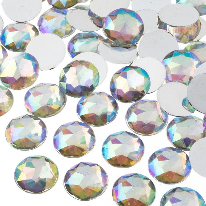 John Bead 16mm Round Acrylic Flat Back Rhinestones, 200pcs | Michaels