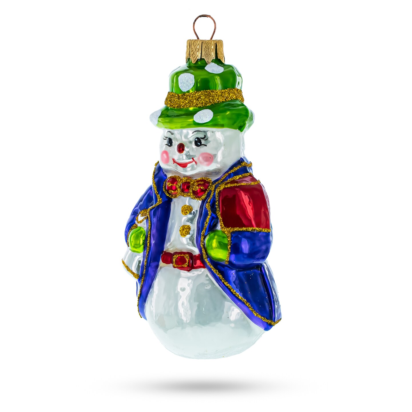 Snowman in Purple Jacket Mini Glass Christmas Ornament | Michaels