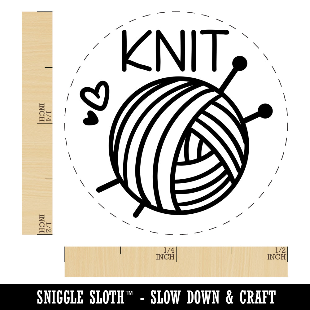 Ball Of Yarn Knit Knitting Self-Inking Rubber Stamp for Stamping Crafting Planners | Michaels