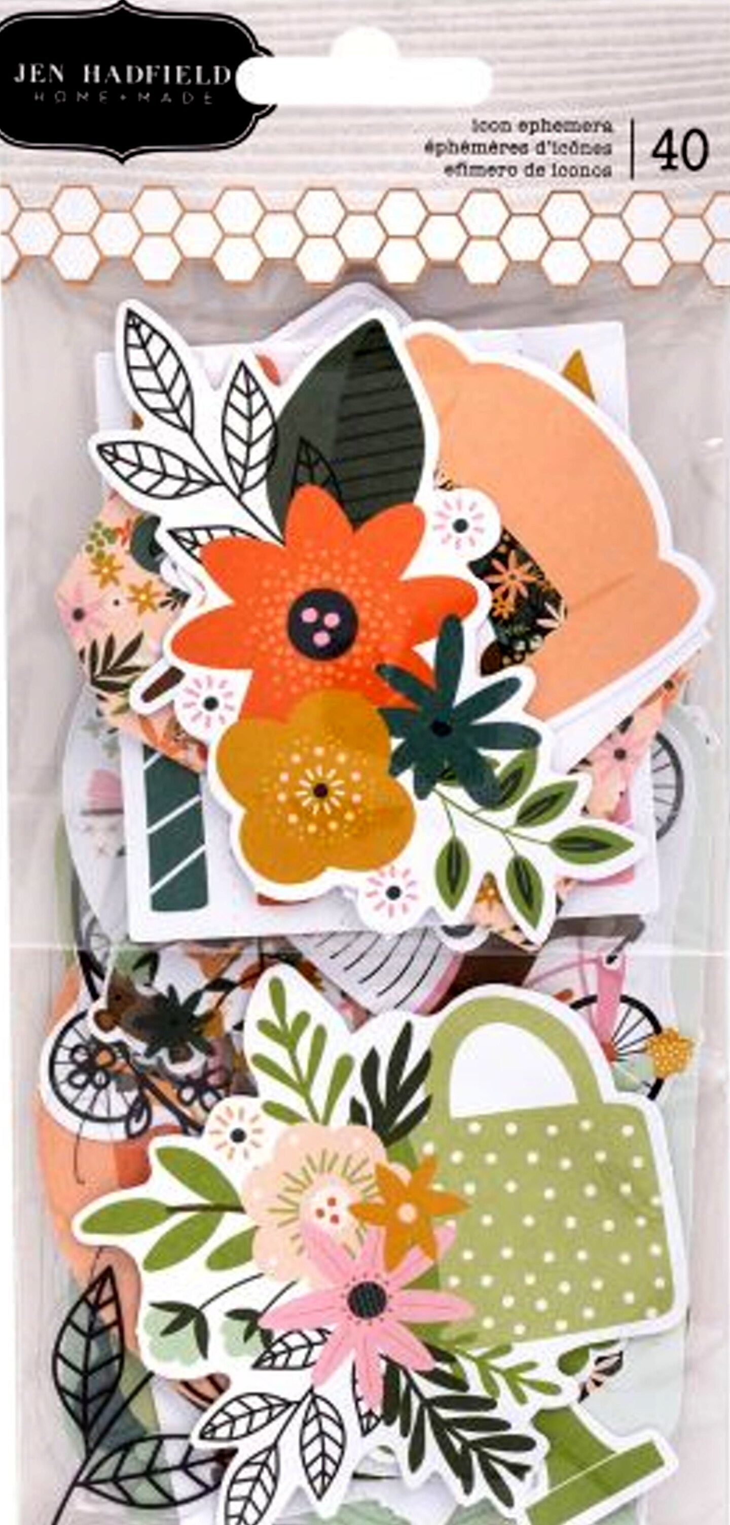 American Crafts Jen Hadfield Home Made 40 Piece Icon Ephemera | Michaels