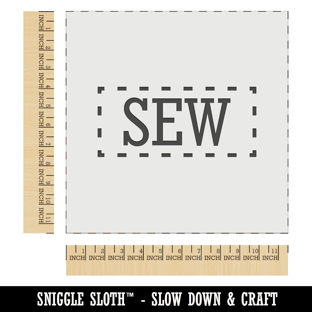 Sew Sewing Fun Text Wall Cookie DIY Craft Reusable Stencil | Michaels