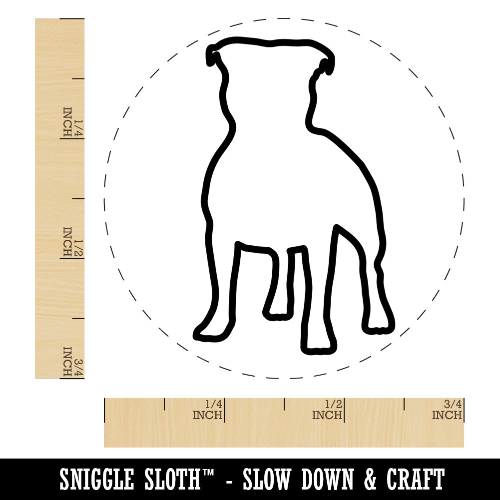 Staffordshire Bull Terrier Dog Outline Self-Inking Rubber Stamp for ...