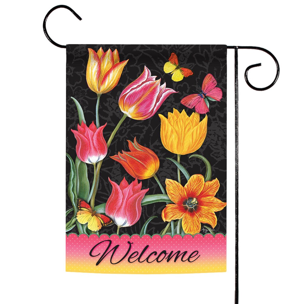Welcome Tulips Decorative Flower Double Sided Flag | Michaels