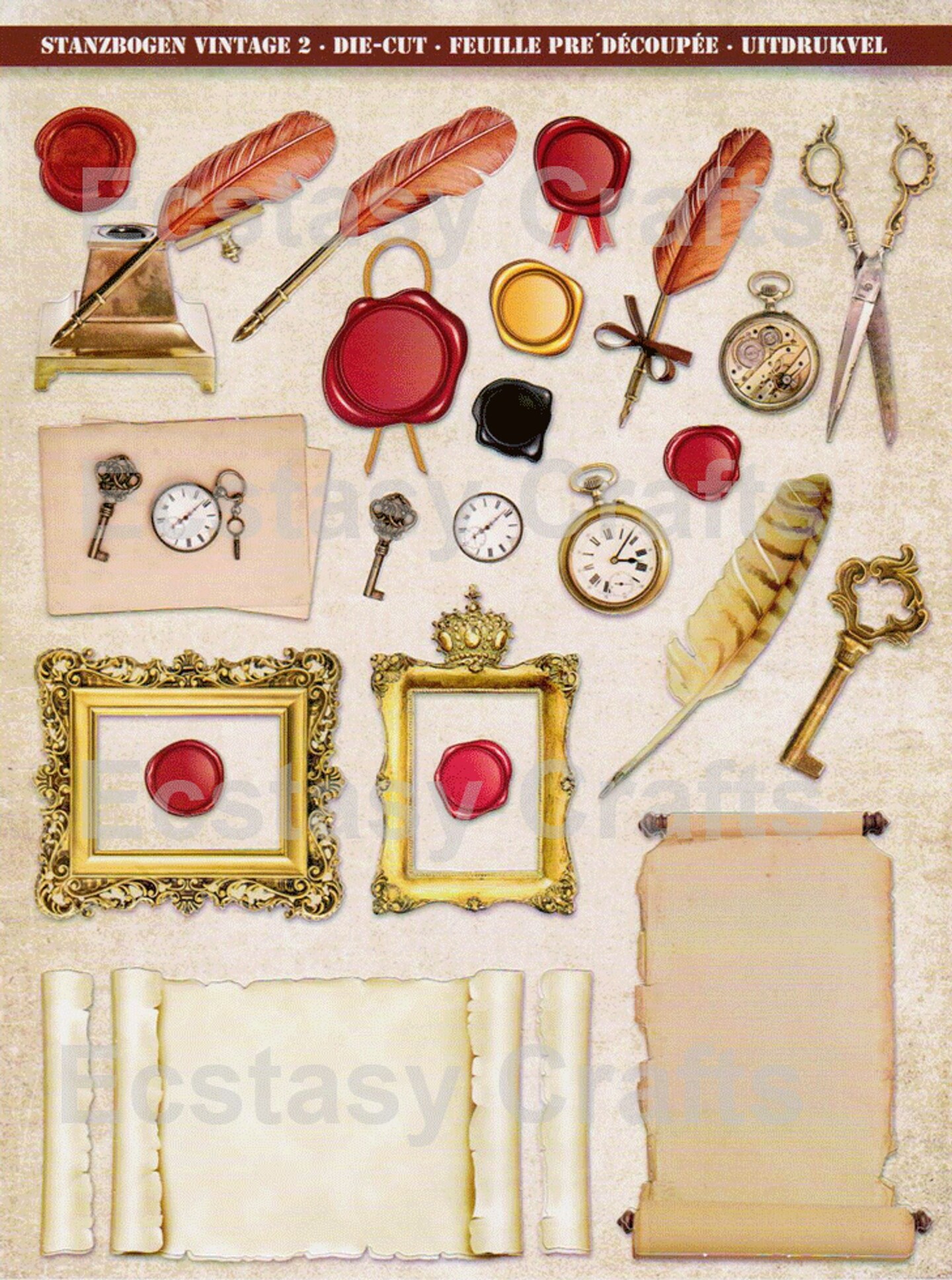 Reddy Creative Cards Pre Cut Sheets - quill, ink, scroll | Michaels