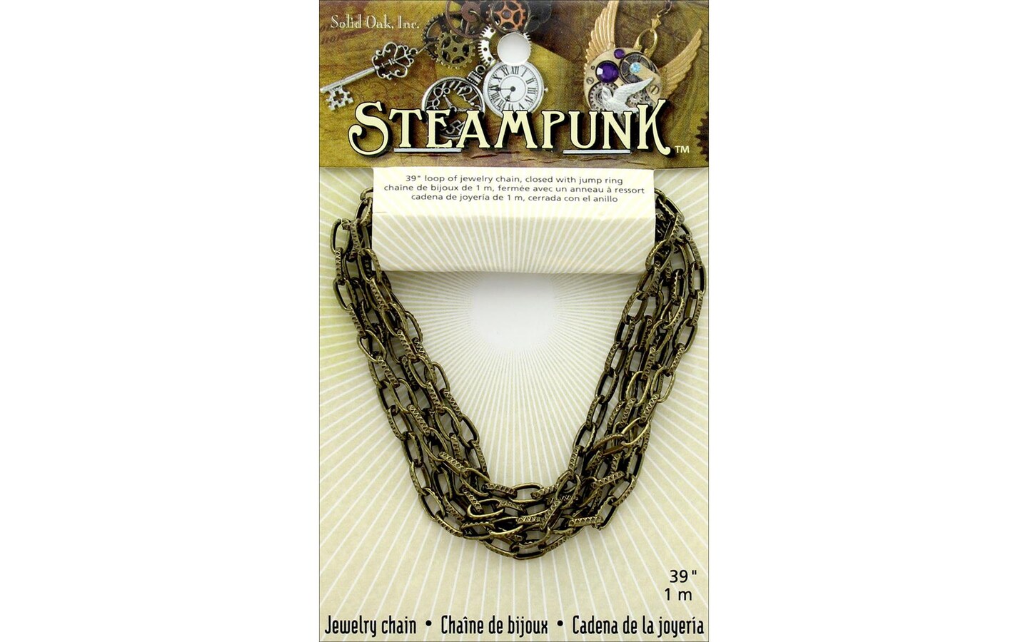Solid Oak Steampunk Chain A 39" Antique Gold | Michaels