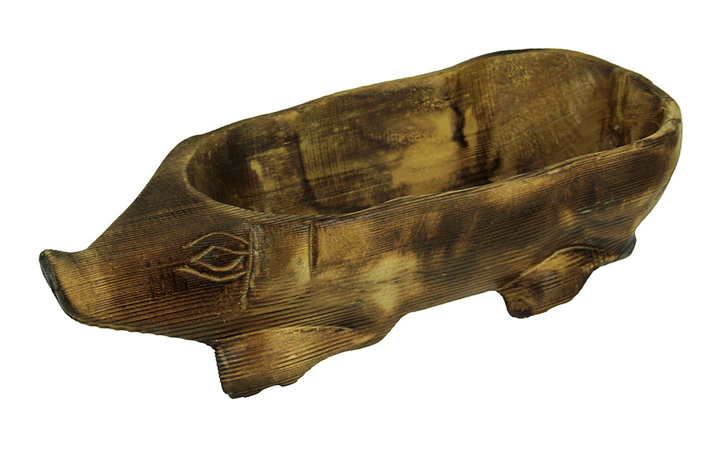 Hand Carved Darkened Wood Pig Centerpiece Bowl | Michaels