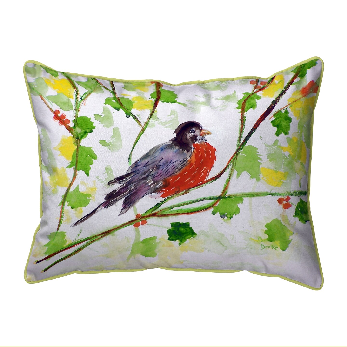 Betsy Drake Robin Small Indoor/Outdoor Pillow 11x14 | Michaels