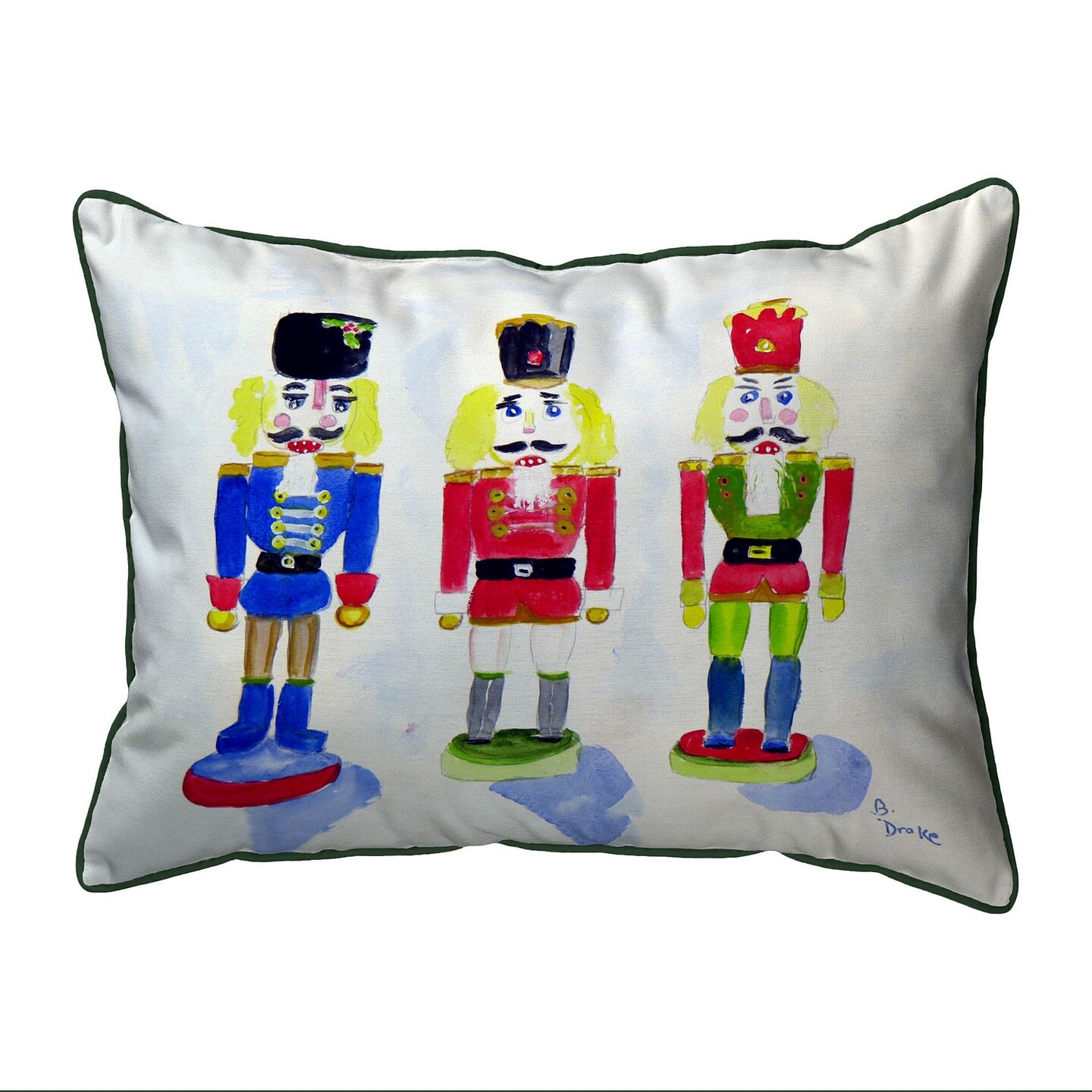 Zippered Betsy Drake Nut Crackers Christmas Outdoor Pillow 20 Inch x 24 ...