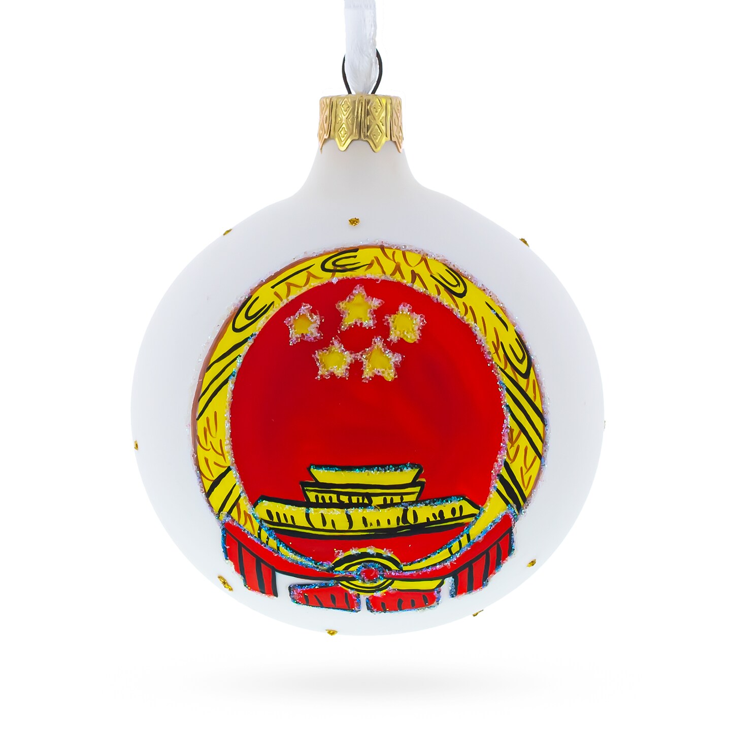China Coat of Arms Glass Ball Christmas Ornament 3.25 Inches | Michaels
