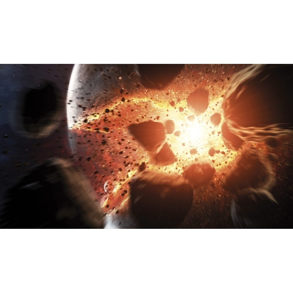 Apocalyptic Space Scene With An Exploding Planet Poster Print | Michaels