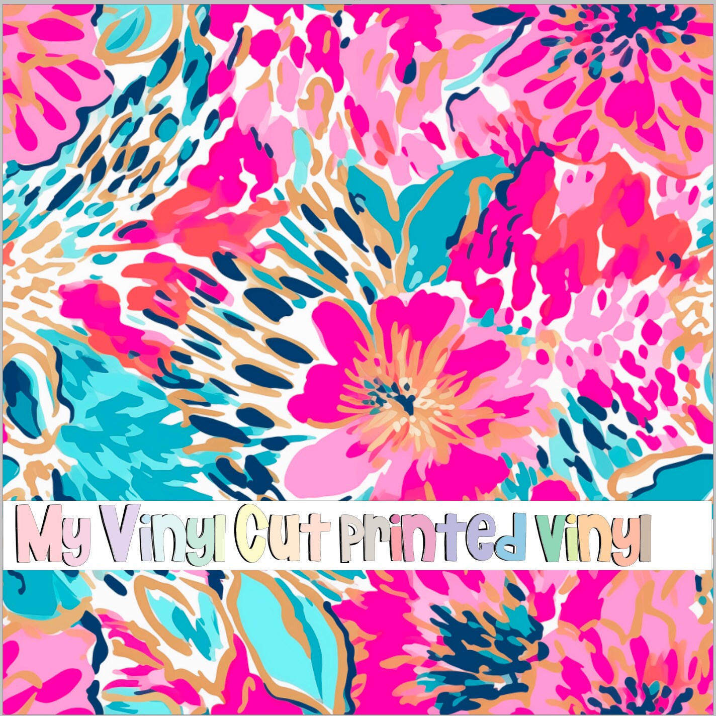 12 x 12 inch Sheet of Printed Vinyl or HTV in the Animal Print Floral A ...