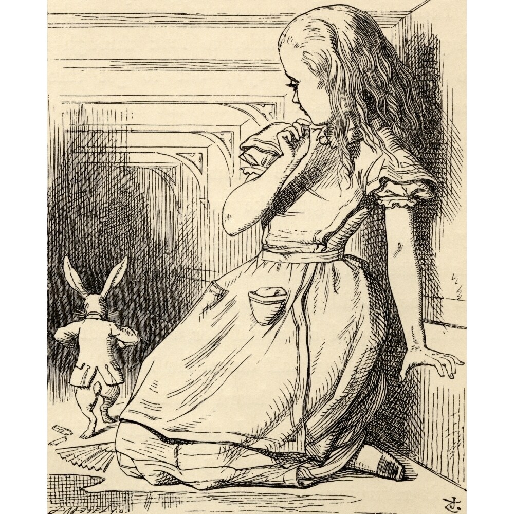 The White Rabbit Is Late Illustration By John Tenniel From The Book ...