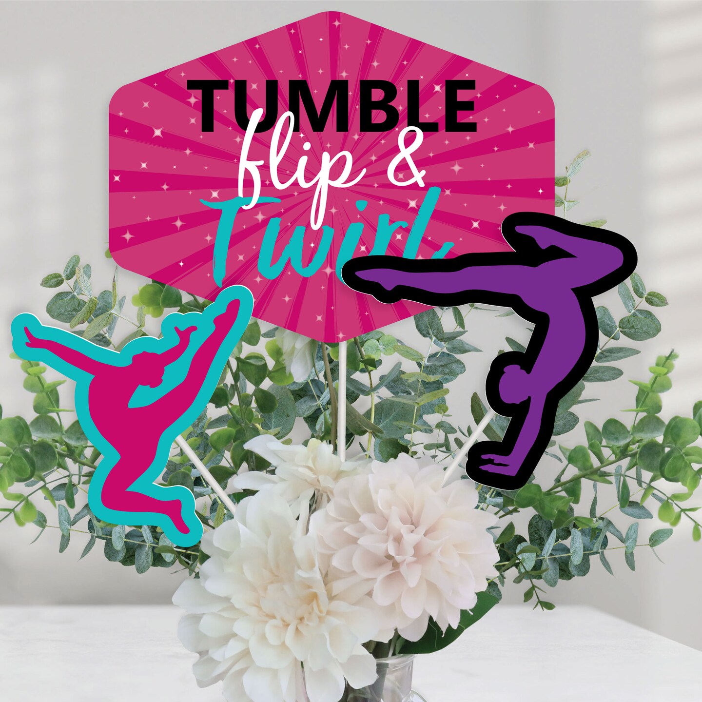 Big Dot of Happiness Tumble, Flip & Twirl - Gymnastics - Birthday Party ...