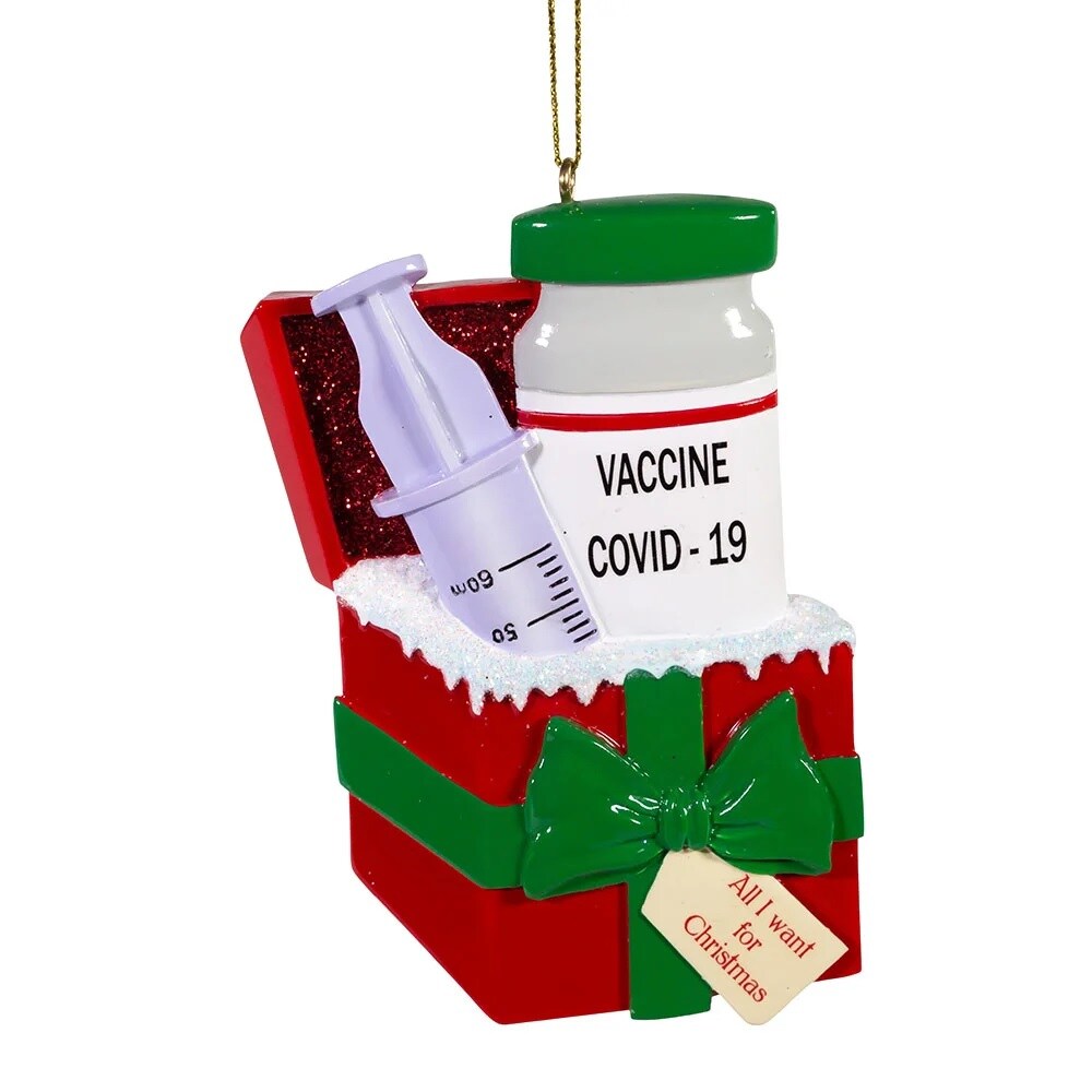 KSA Pack of 12 Red and Green Covid 19 Gift Box Christmas Ornaments 4 ...