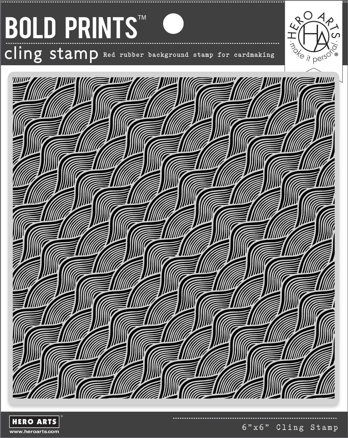 Hero Arts Cling Stamp 6"X6"-Wave Pattern Bold Prints | Michaels