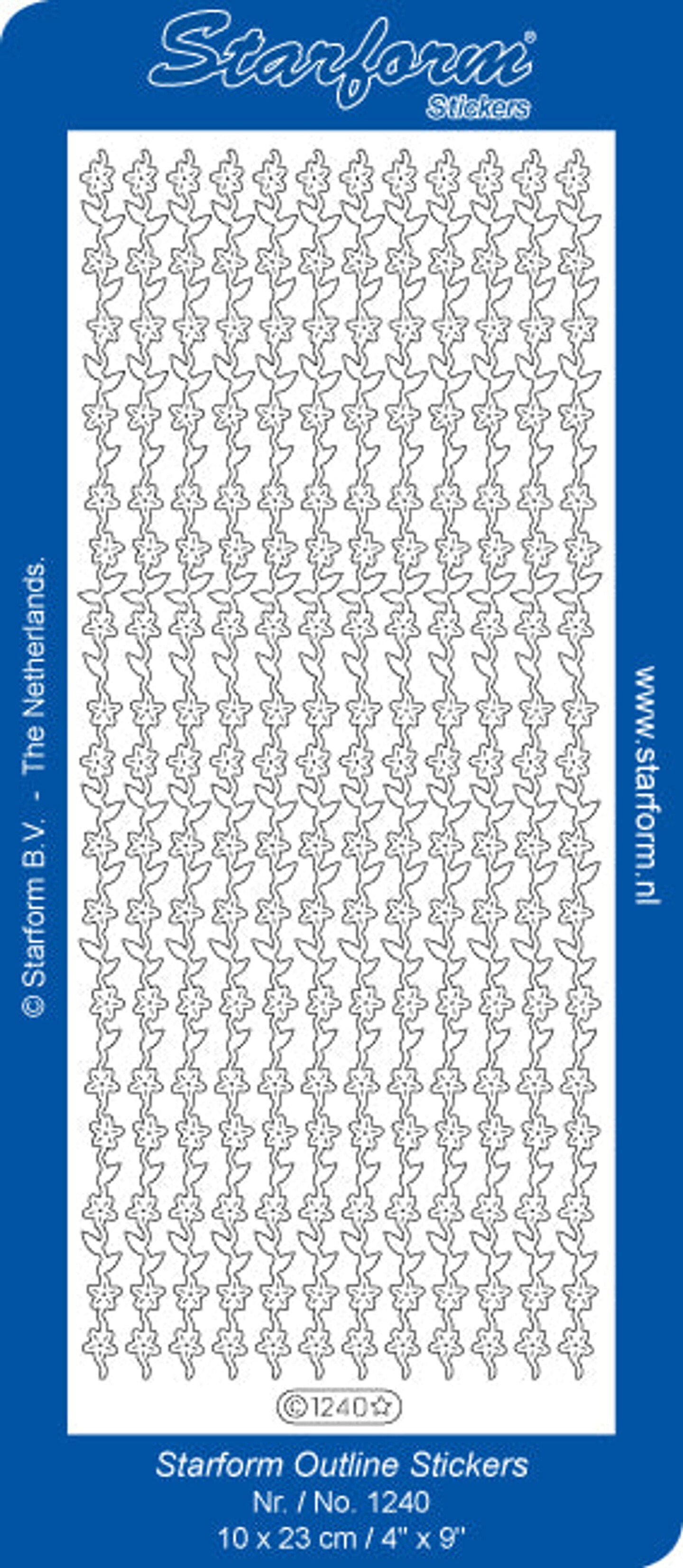 Starform Deco Stickers - Flower and Leaf Border - Gold | Michaels