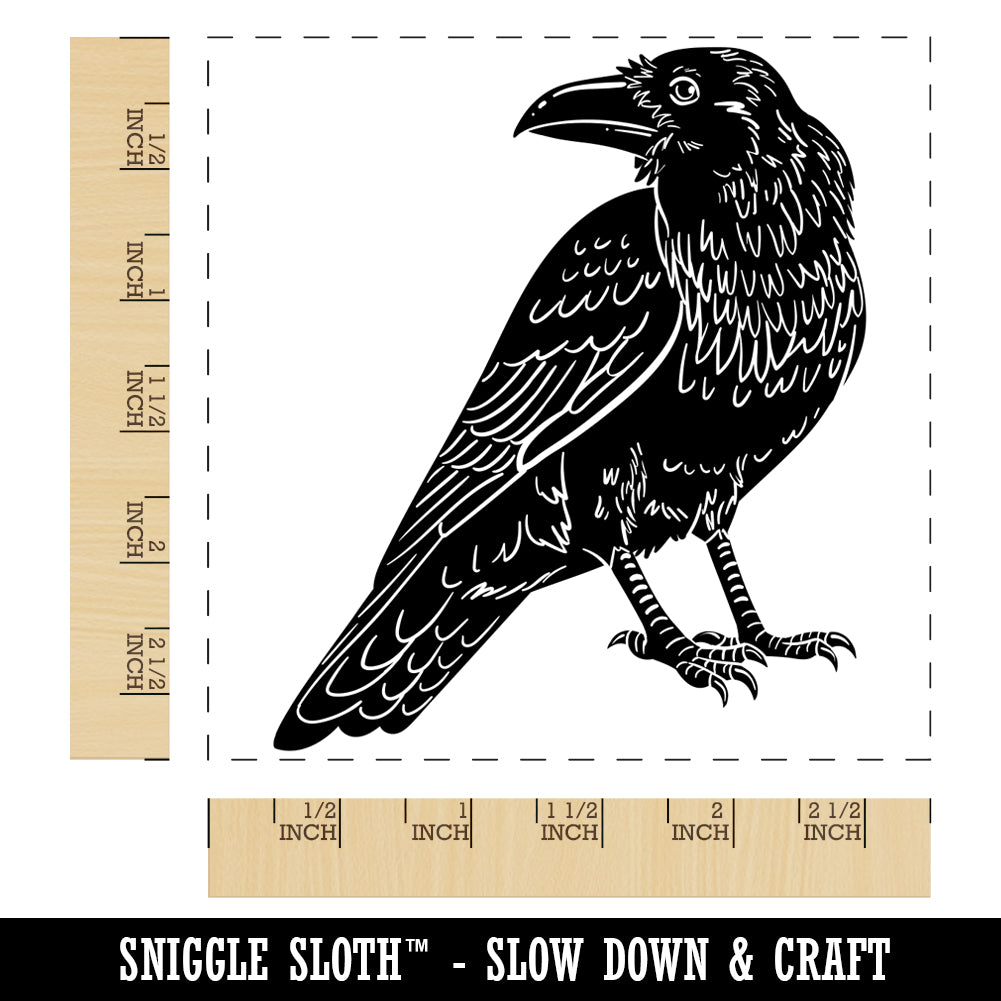 Elegant Black Raven Square Rubber Stamp for Stamping Crafting | Michaels