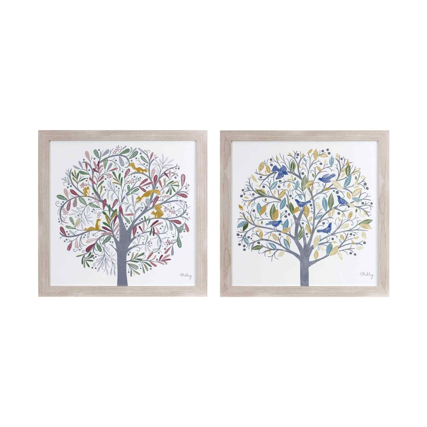 Melrose Tree Framed Wall Art - 15.75" x 15.75" - Set of 2 | Michaels