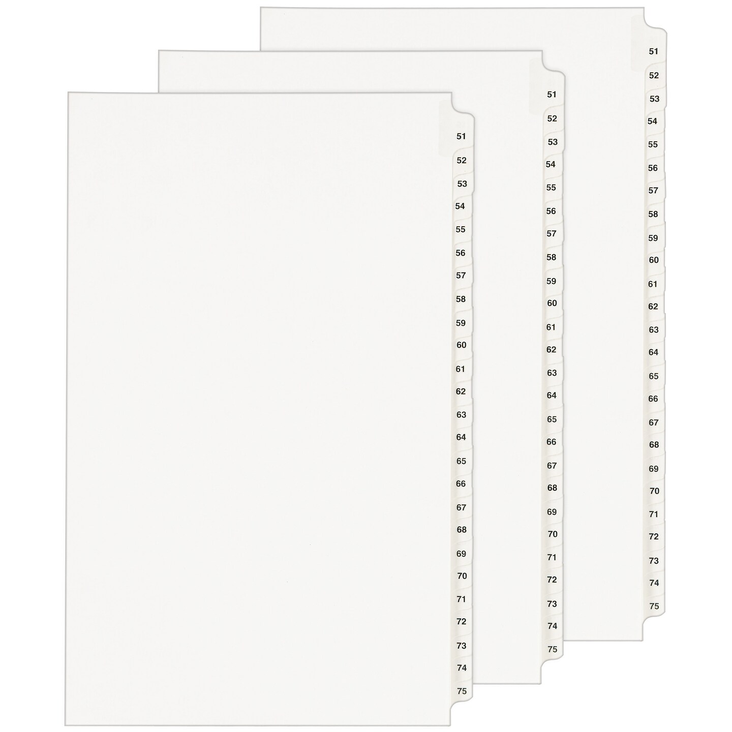 Avery Legal Exhibit Unpunched Dividers for Use with Any Binding System ...