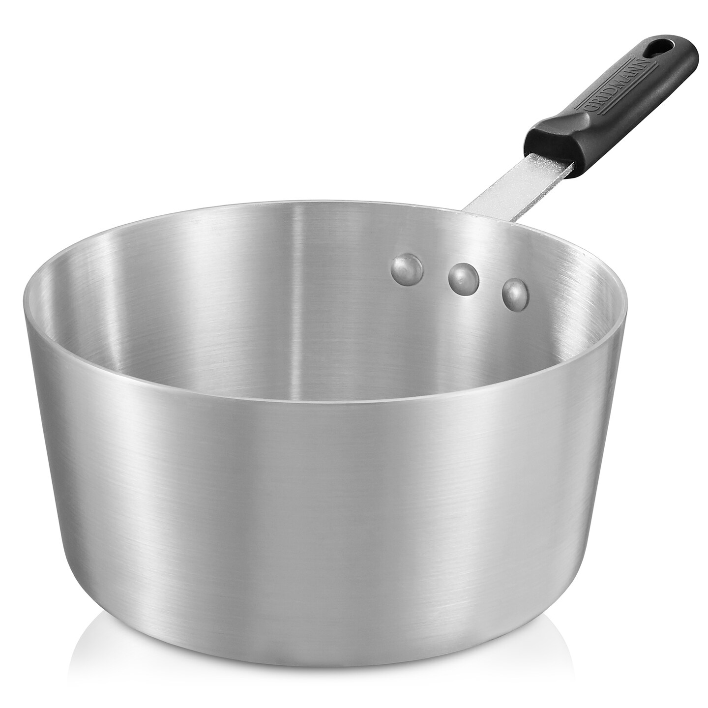 GRIDMANN Tapered Aluminum Sauce Pans with Silicone Handles, NSF Listed ...