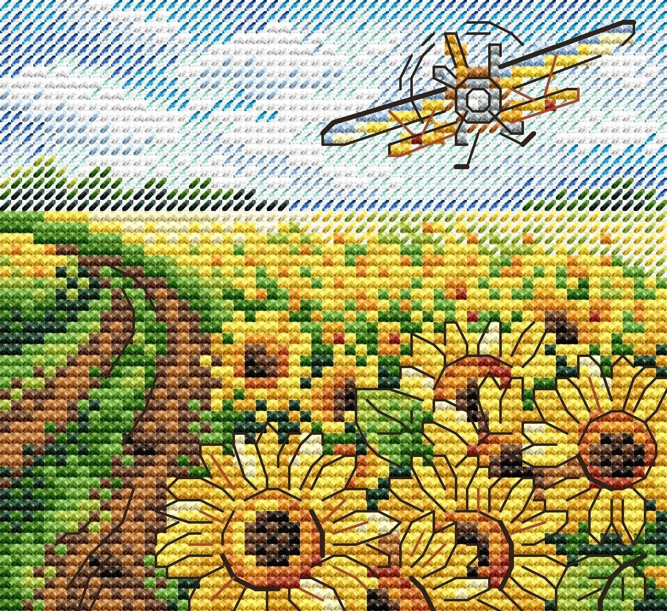 Sea of Sunflowers SM-519 Counted Cross Stitch Kit | Michaels