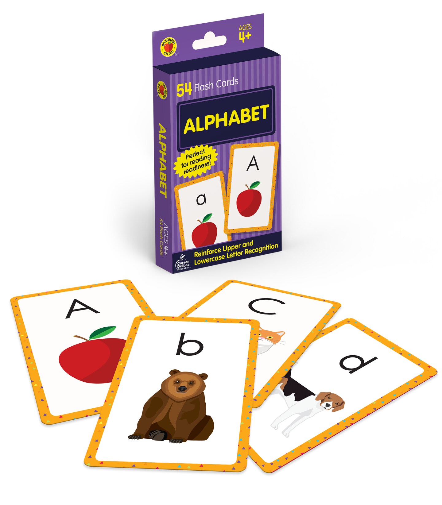 Carson Dellosa Alphabet Flash Cards for Toddlers 2-4 years, ABC Flash Cards, Uppercase and ...