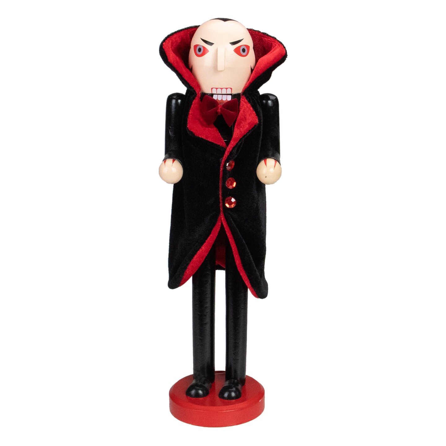 Northlight 14" Black and Red Wooden Vampire Halloween Nutcracker | Michaels