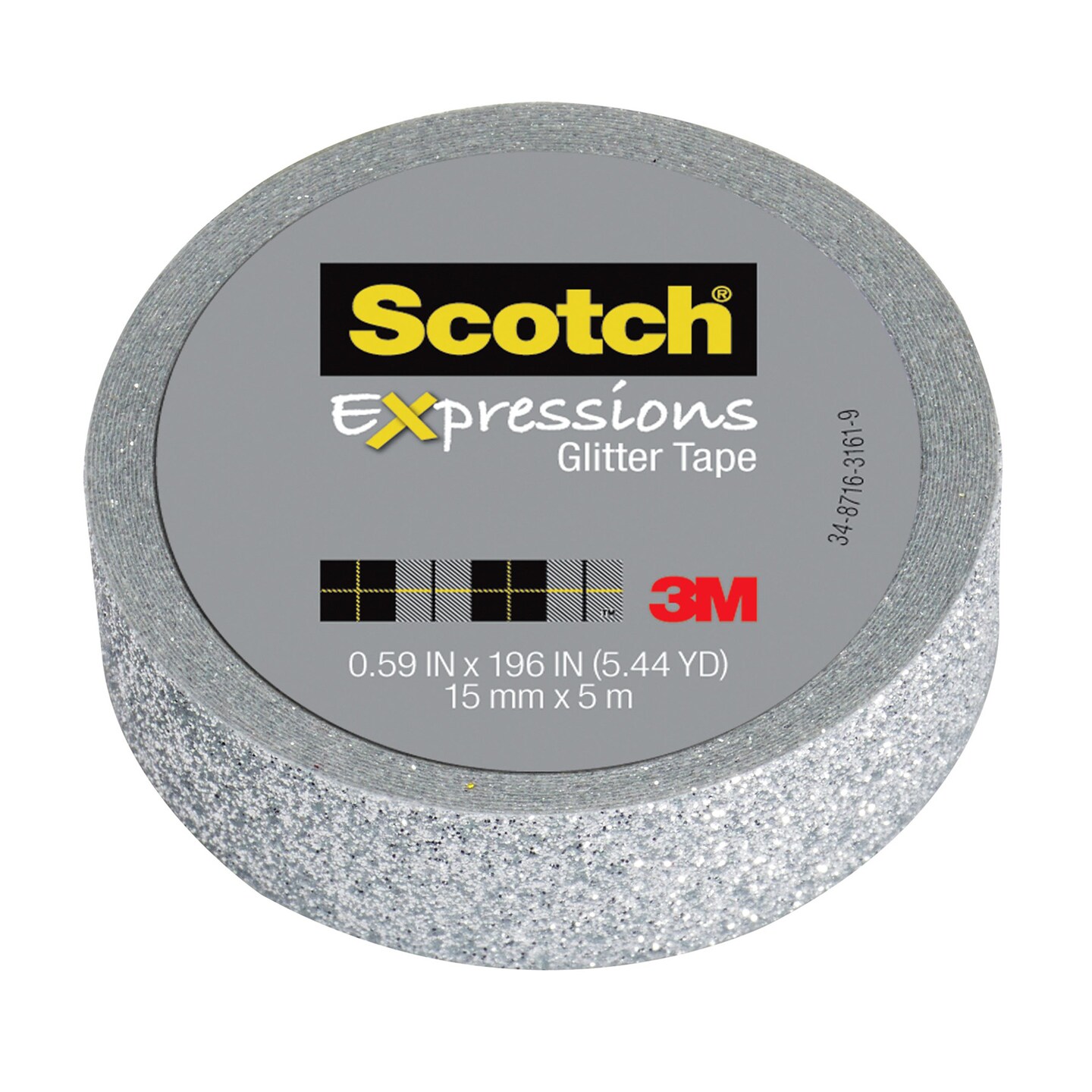 3M Expressions Glitter Tape, .59" x 196", Silver | Michaels
