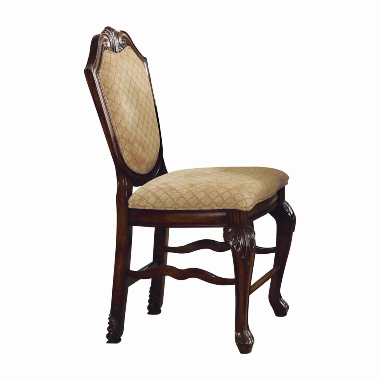 Saltoro Sherpi Wooden Counter Height Chair with Fabric Upholstered Seat ...