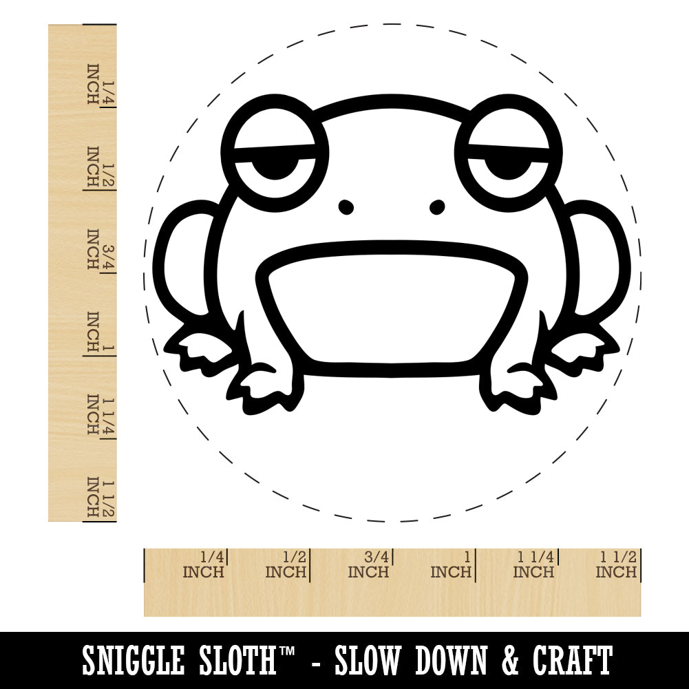 Unamused and Grumpy Frog Self-Inking Rubber Stamp for Stamping Crafting ...