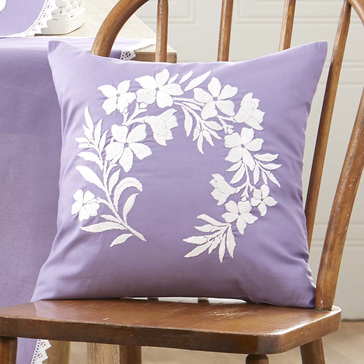 Nob Hill Soft Violet Pillow Cover Stamped Embroidery Kit | Michaels