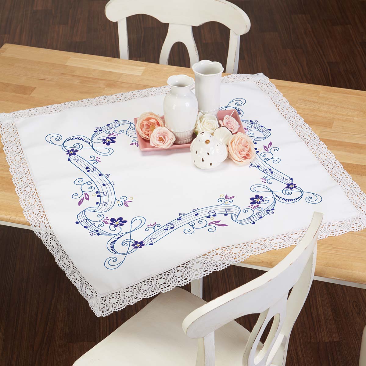 Herrschners Musical Score Table Topper Stamped Embroidery Kit | Michaels